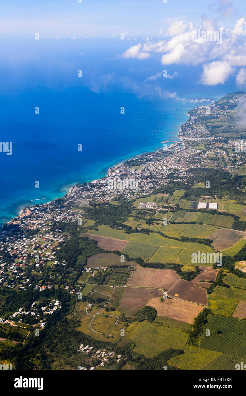 Aerial view of Barbados Stock Photo - Alamy