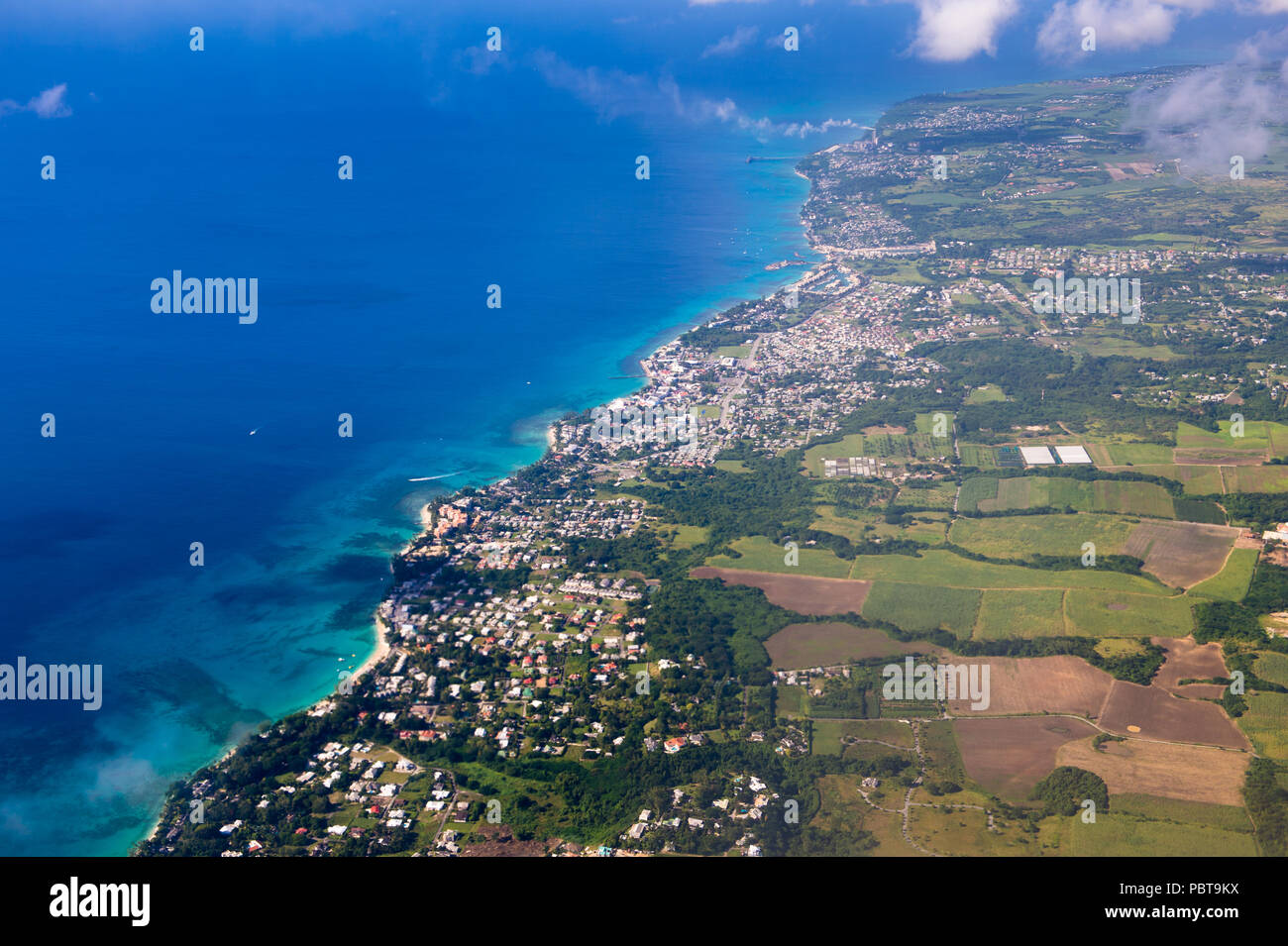 Aerial view of Barbados Stock Photo - Alamy