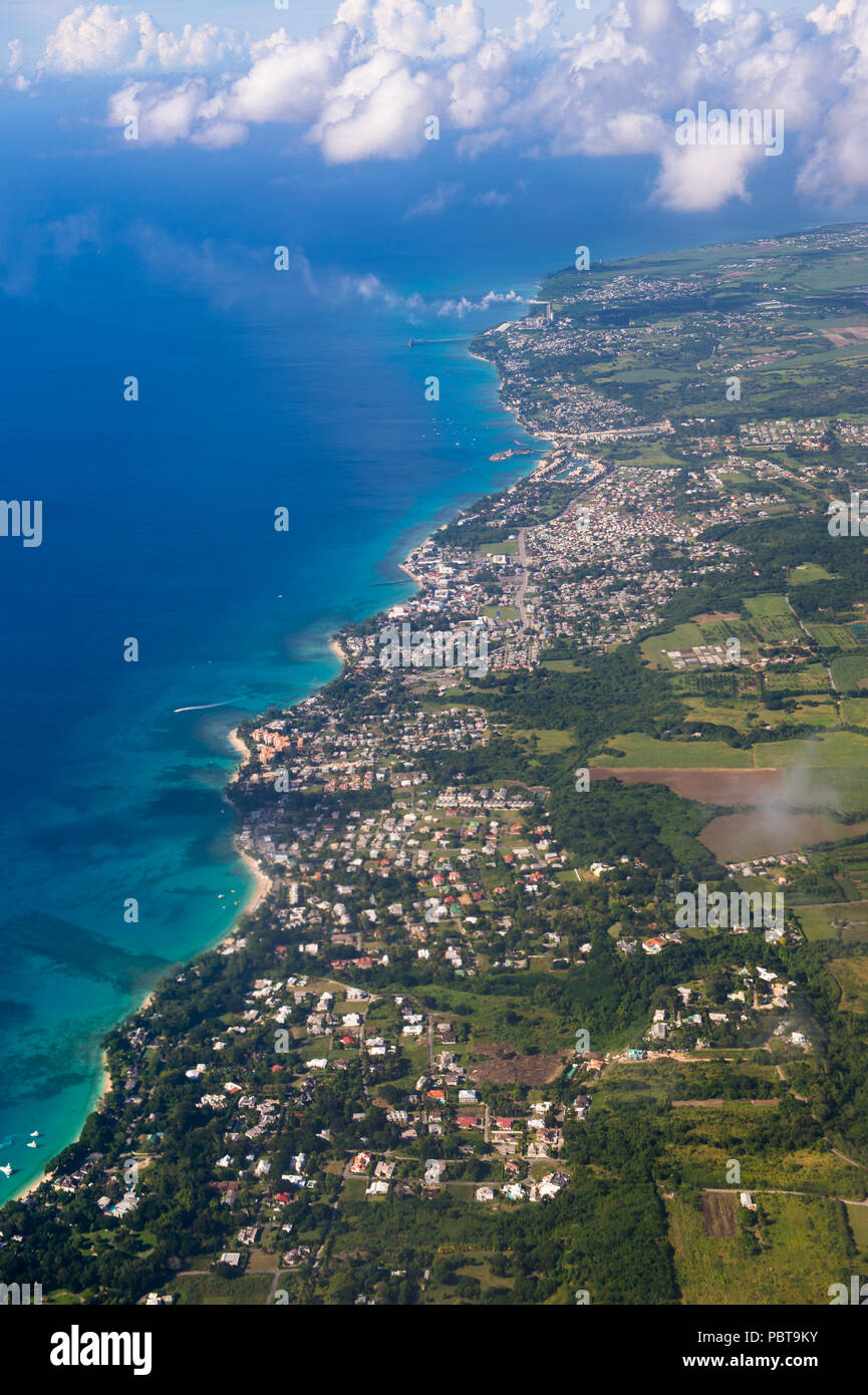 Aerial view of Barbados Stock Photo - Alamy