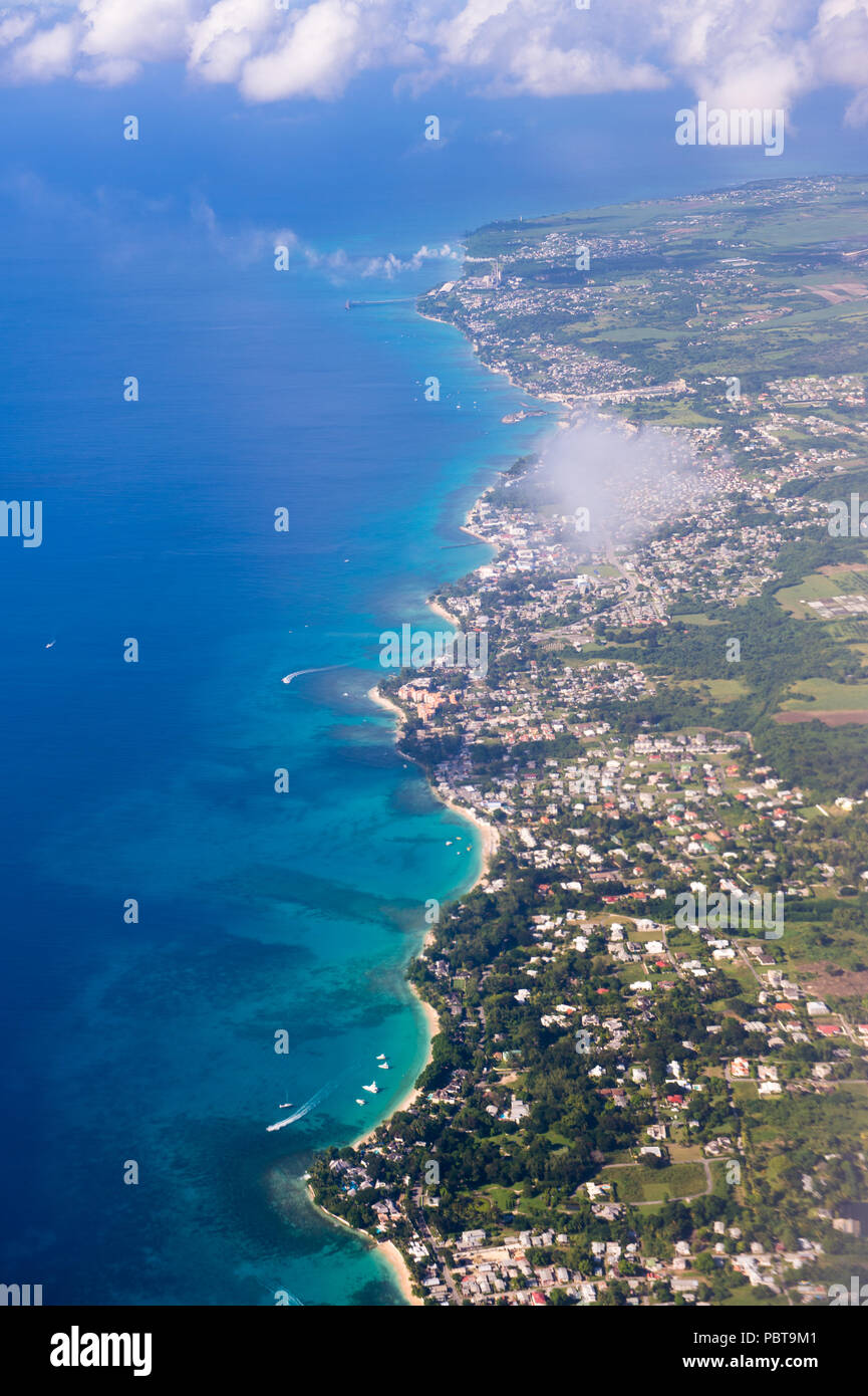 Aerial view of Barbados Stock Photo - Alamy