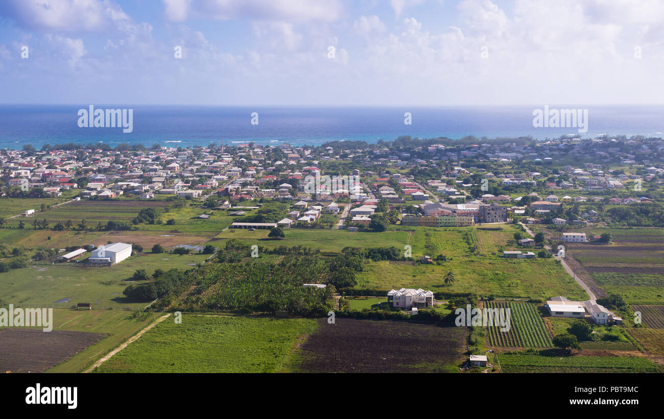 Aerial view of Barbados Stock Photo - Alamy