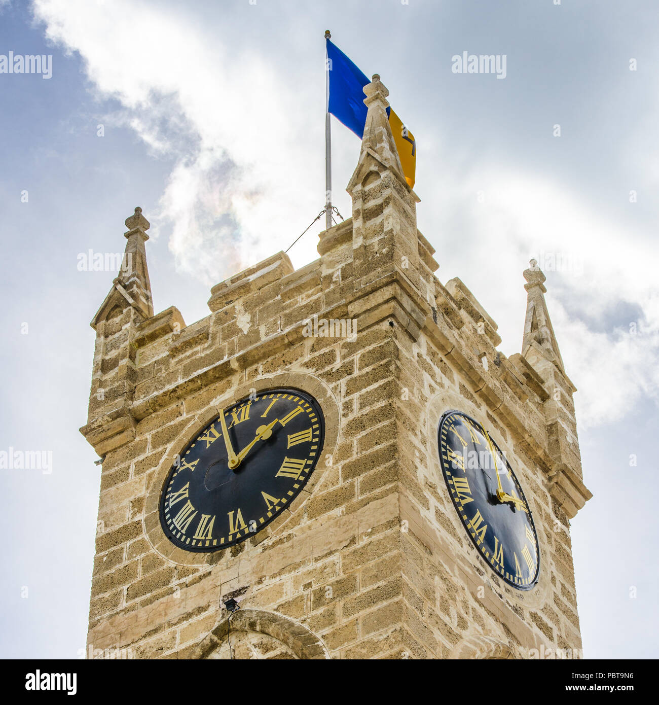 Clock tower of the Parliament Building, Bridgetown, Barbados Stock ...