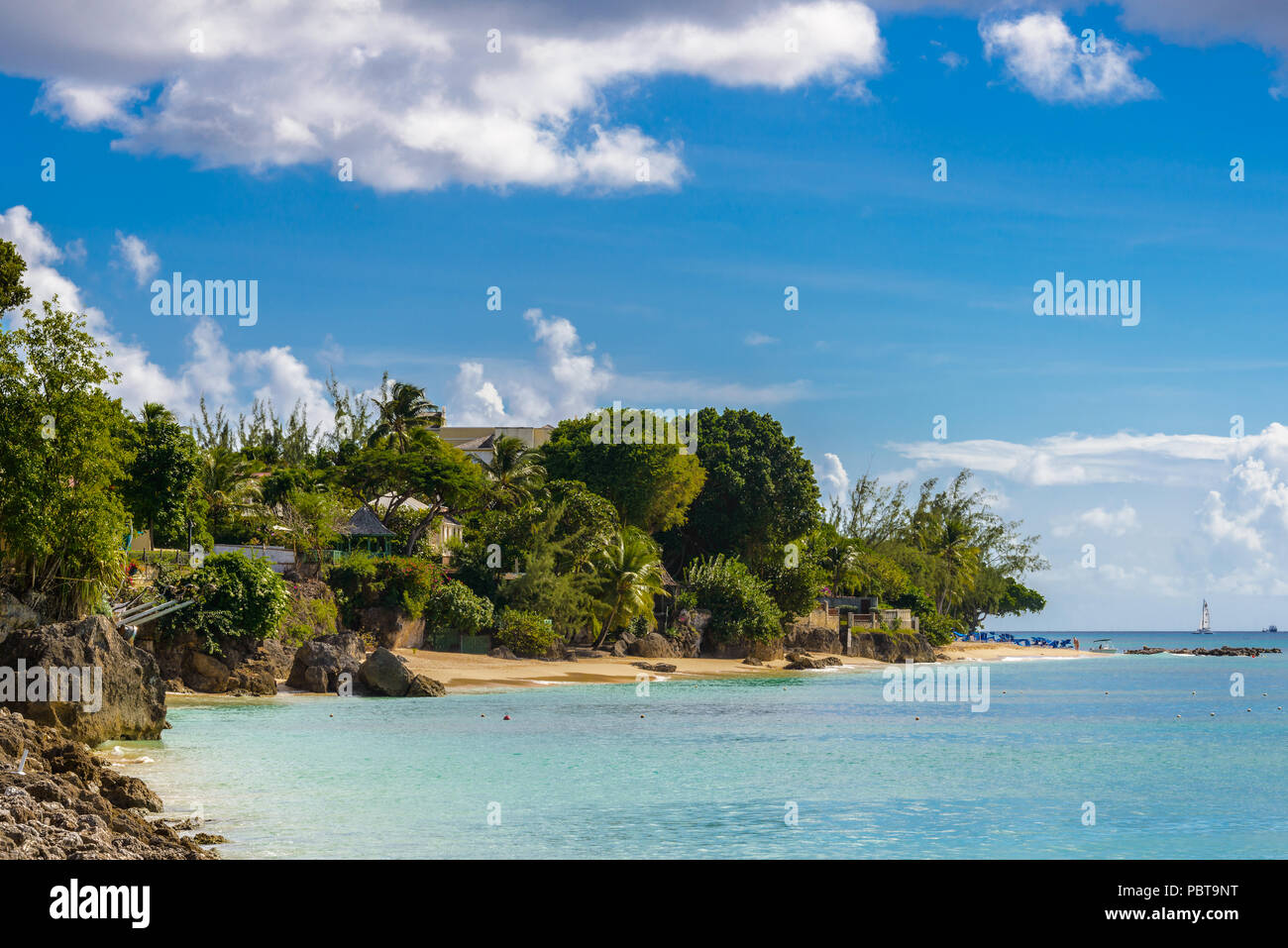 Coast of the Carribean Sea, Bridgetown, Barbados Stock Photo - Alamy
