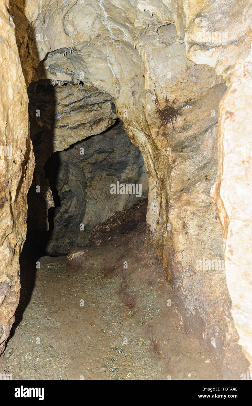 Walls and corridor in the cave in Latin America Stock Photo - Alamy