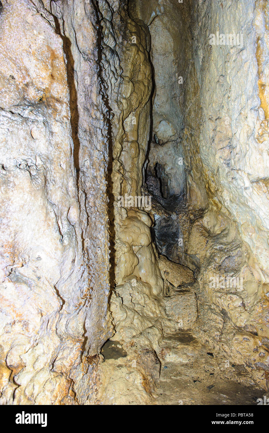 Stone walls in a cave Stock Photo - Alamy