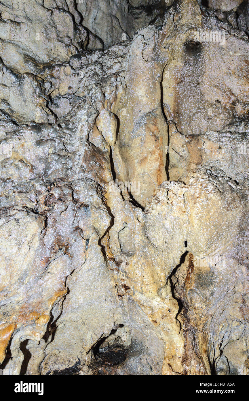 Stone walls in a cave Stock Photo - Alamy