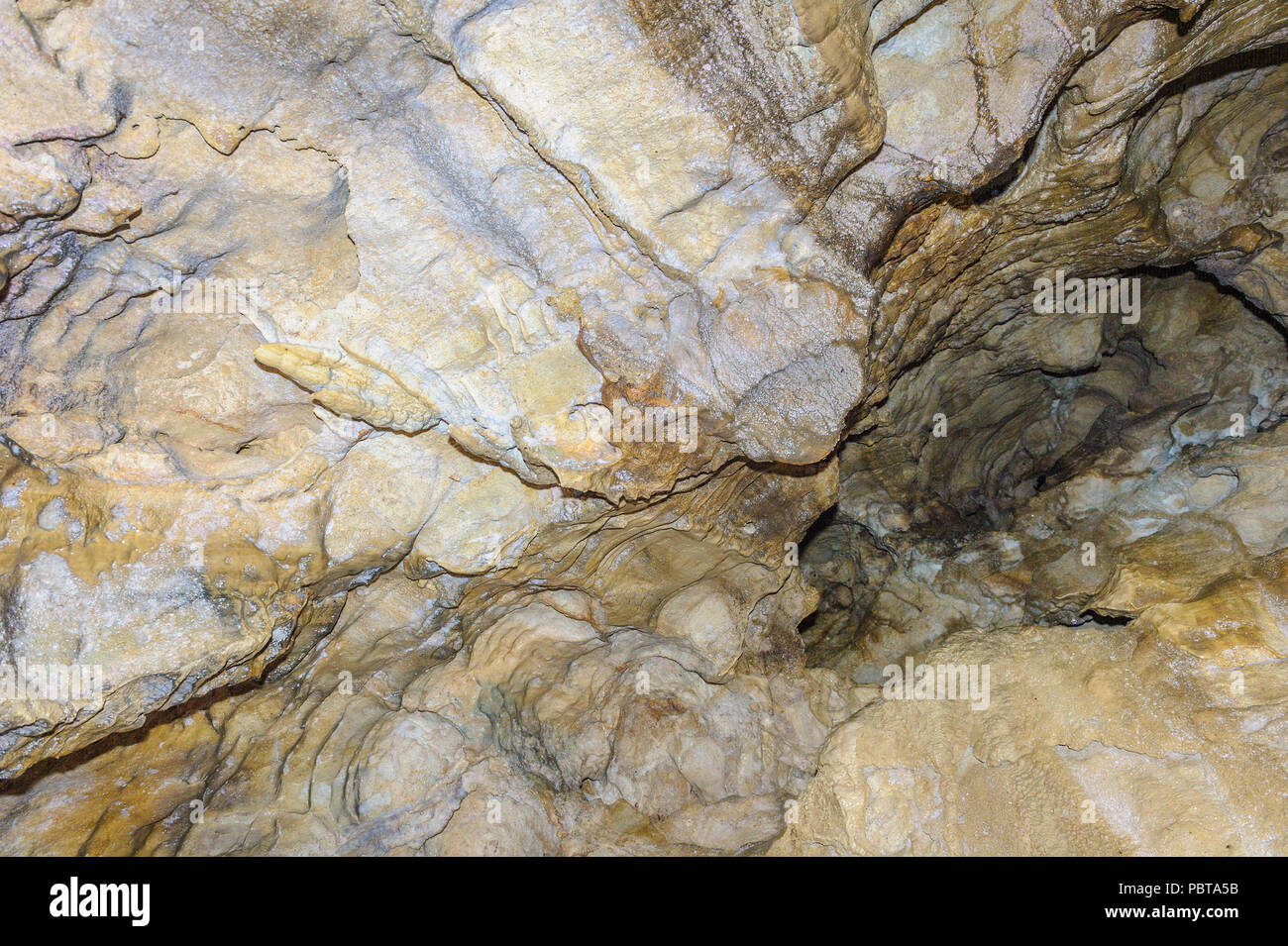 Stone walls in a cave Stock Photo - Alamy