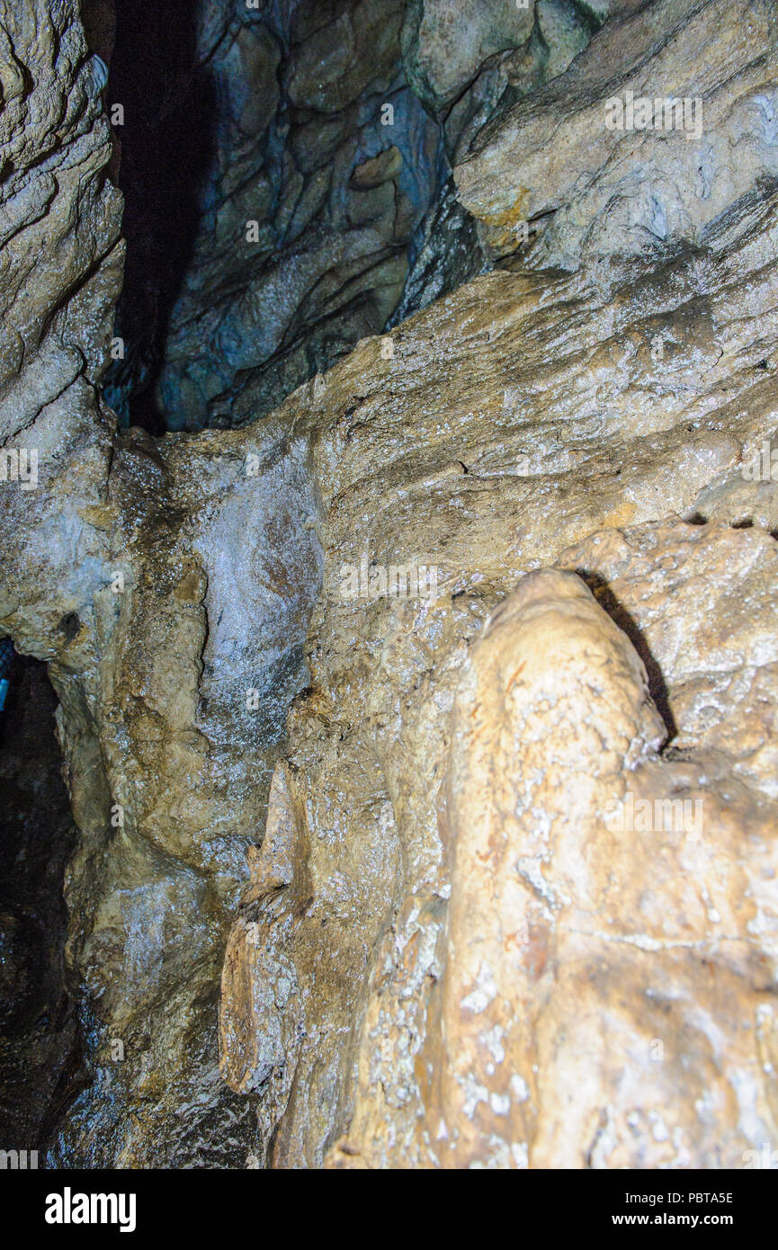 Stone walls in a cave Stock Photo - Alamy