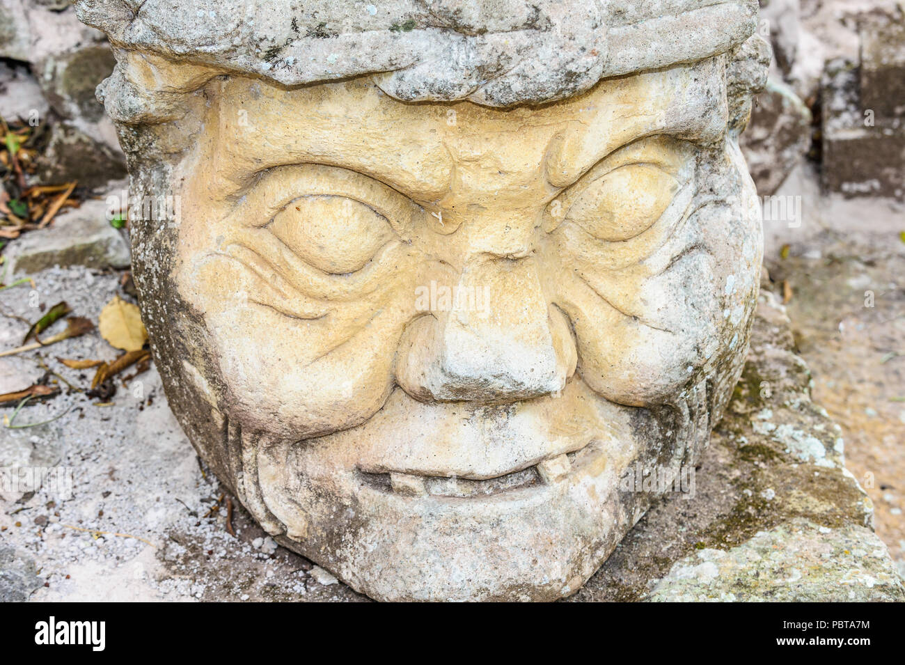 "Old Man Of Copan", an archaeological site of the Maya civilization ...