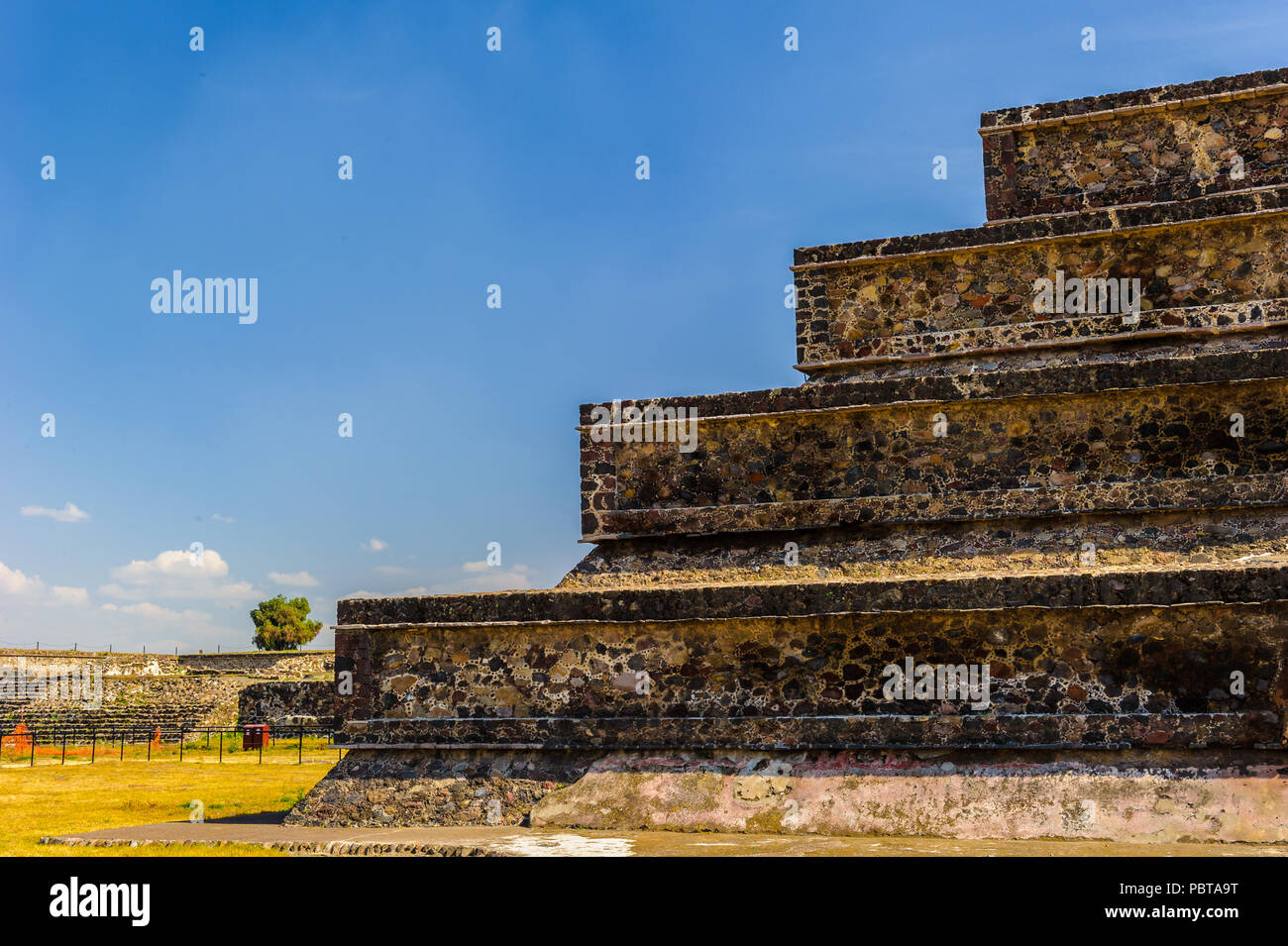 Pyramid from the Pre-Columbian Mesoamerican city Teotihuacan, Mexico ...