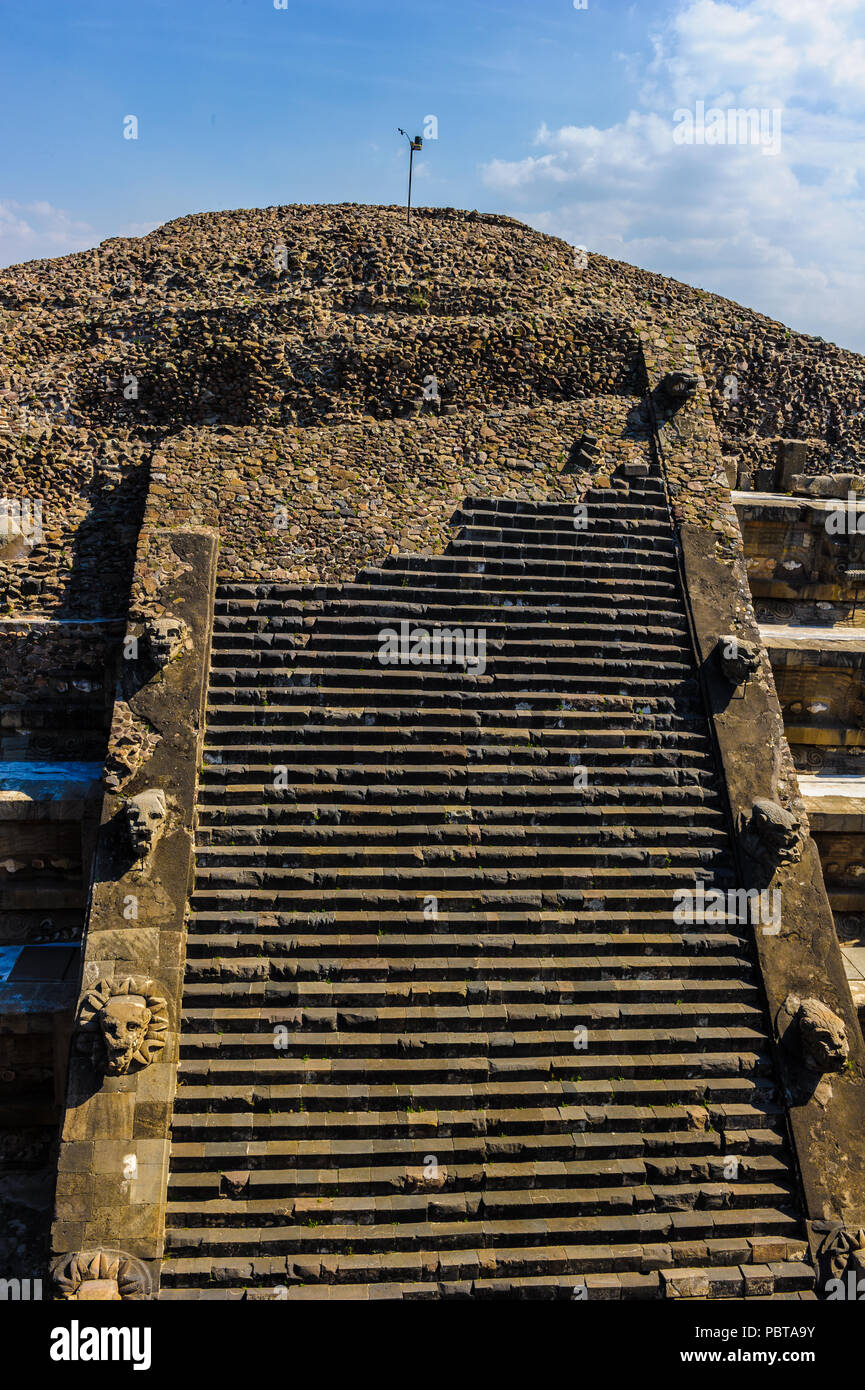 Pyramid from the Pre-Columbian Mesoamerican city Teotihuacan, Mexico ...
