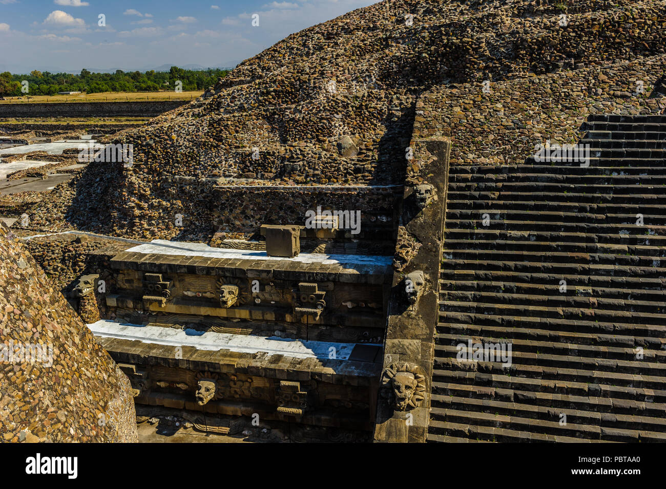 Pyramid from the Pre-Columbian Mesoamerican city Teotihuacan, Mexico ...