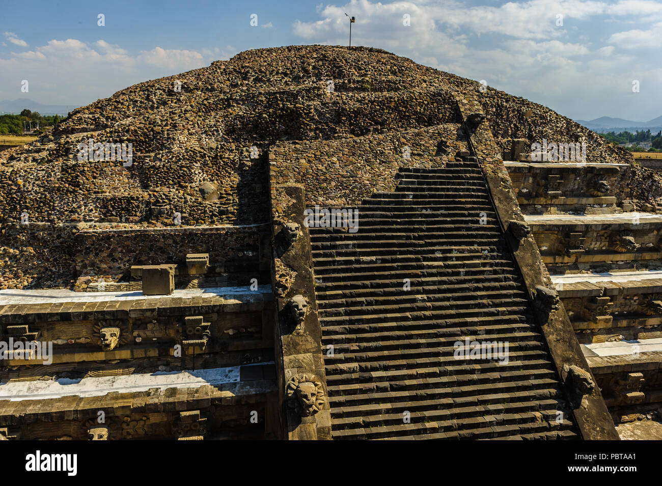 Pyramid from the Pre-Columbian Mesoamerican city Teotihuacan, Mexico ...