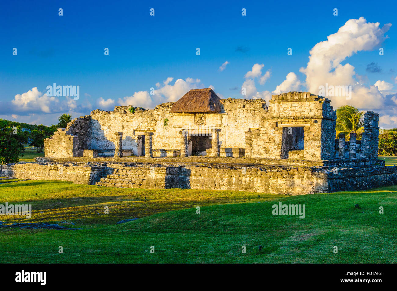 Mexico, Yucatan, Tulum, Mayan ruins, sunset Stock Photo - Alamy