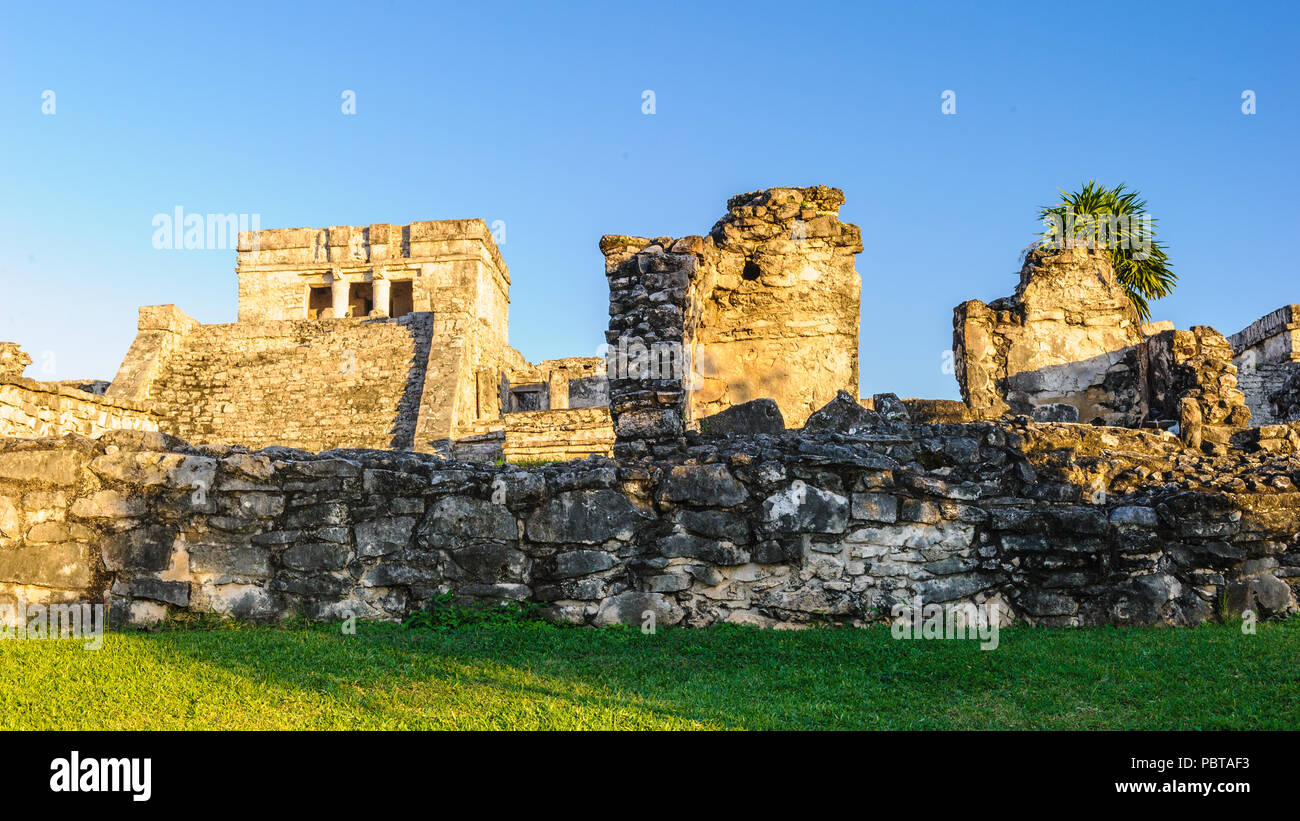 Mexico, Yucatan, Tulum, Mayan ruins, sunset Stock Photo - Alamy