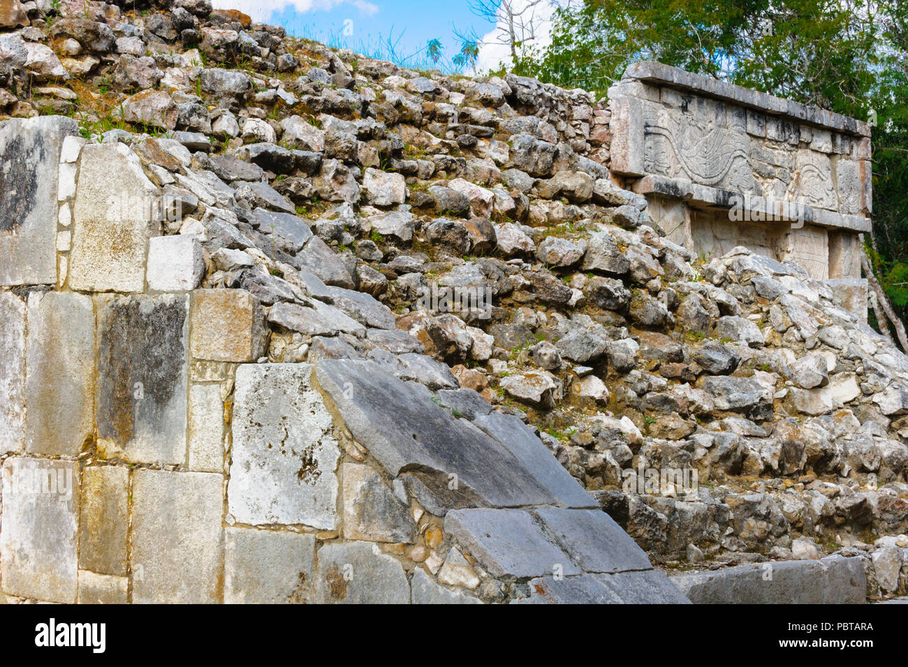 Stairs in Chichen Itza, a large pre-Columbian city built by the Maya ...