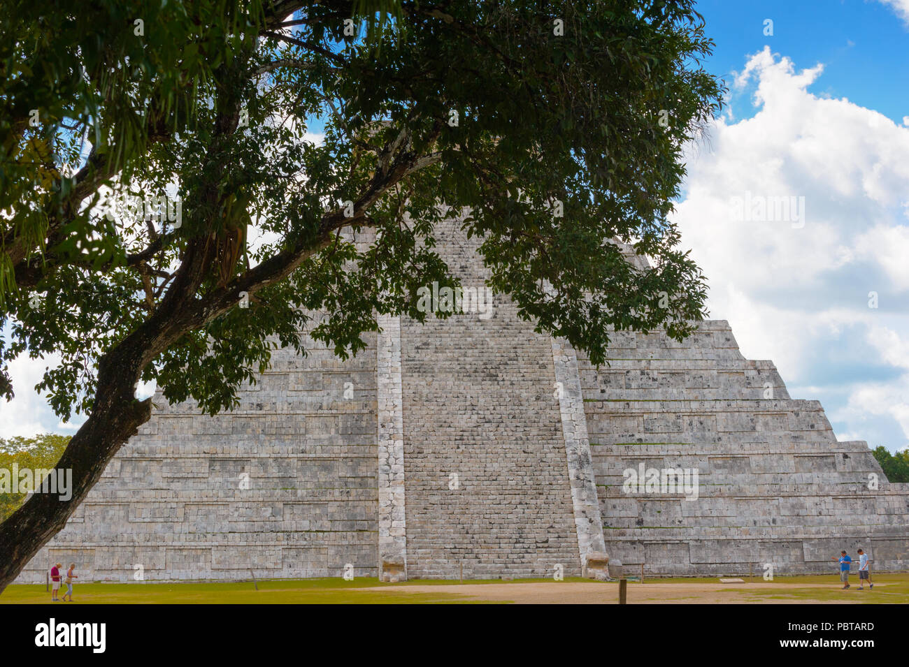Mayan Pyramid in Chichen Itza, a large pre-Columbian city built by the ...