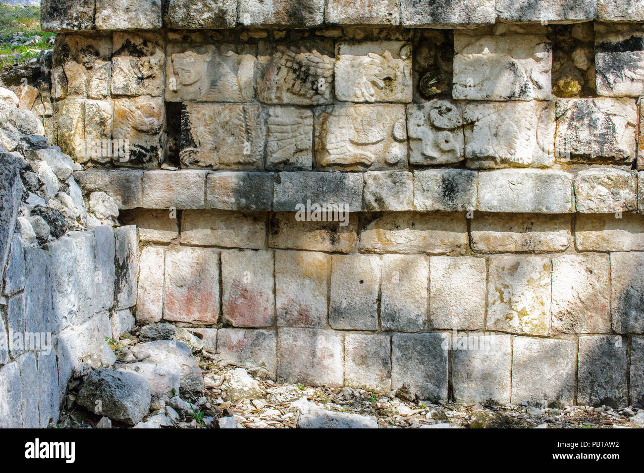 Maya architecture of Chichen Itza, a large pre-Columbian city built by ...