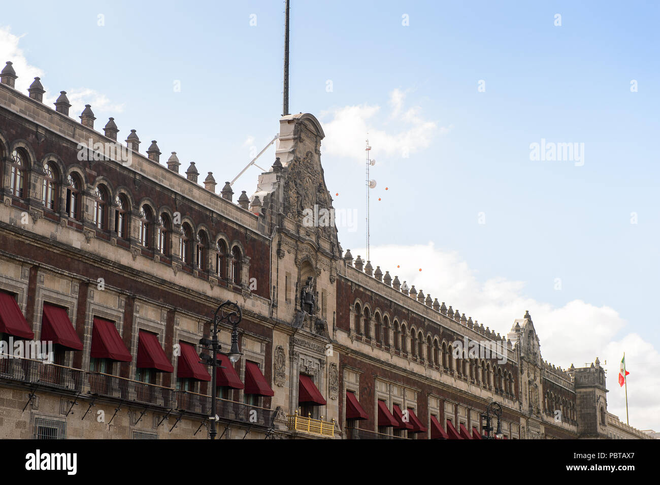 Building at the Square of Constitution (Zocalo) of Mexico City, DF, the ...