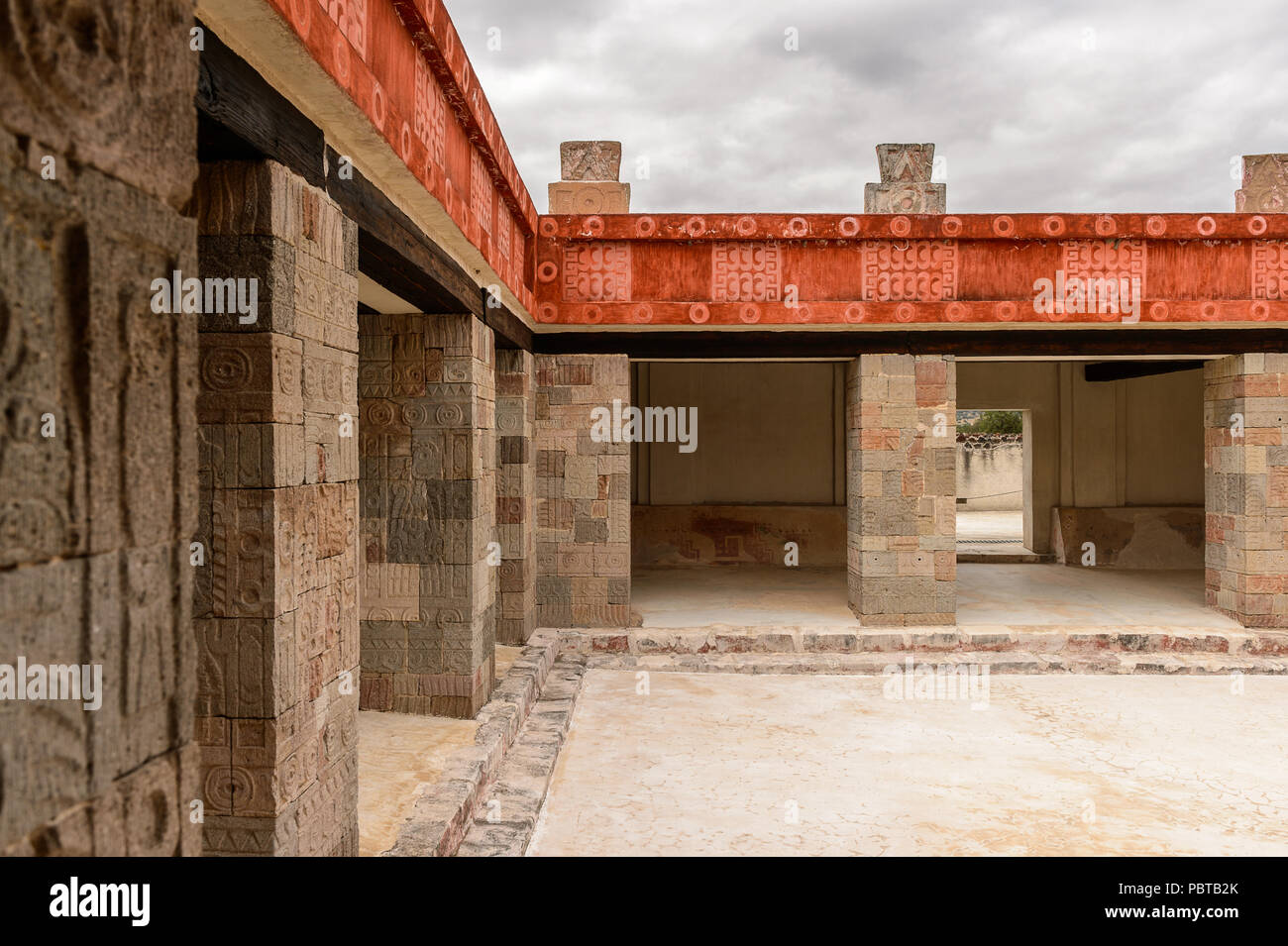 Courtyard of the Palacio de Quetzalpapalotl, Teotihuacan, site of many ...