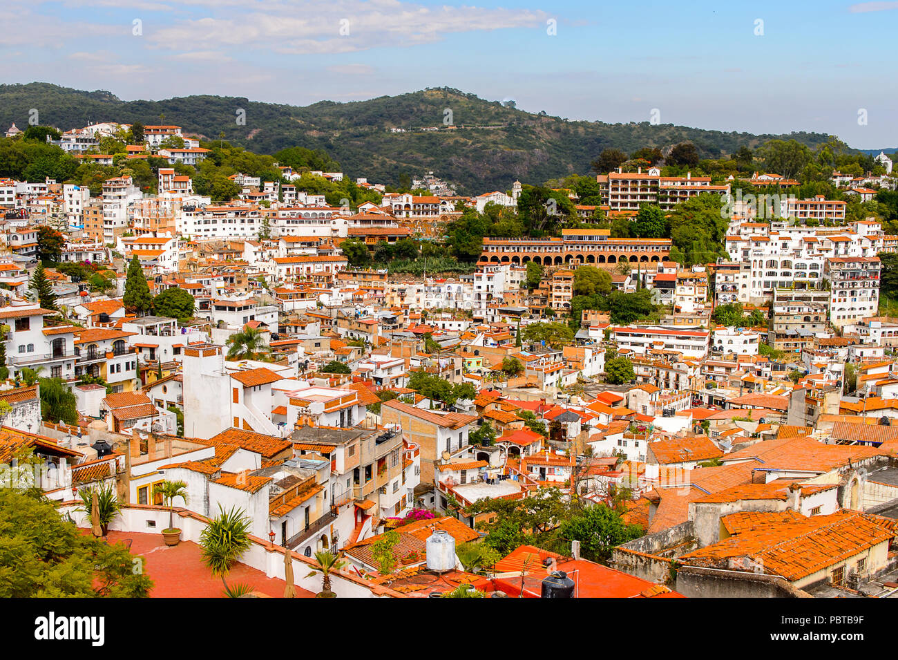 Panorama of Taxco, Mexico. The town is known because of its Silver ...