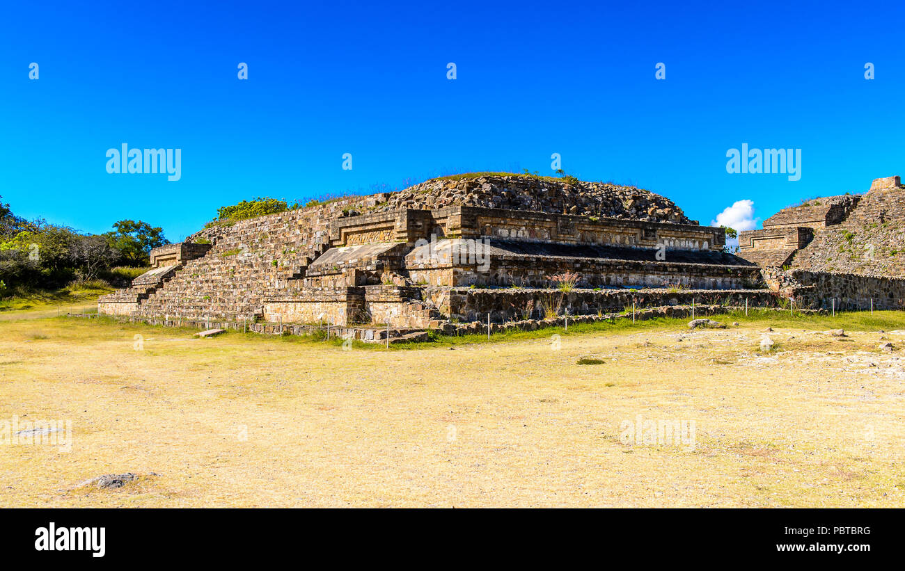 Pyramid of Monte Alban, a large pre-Columbian archaeological site ...