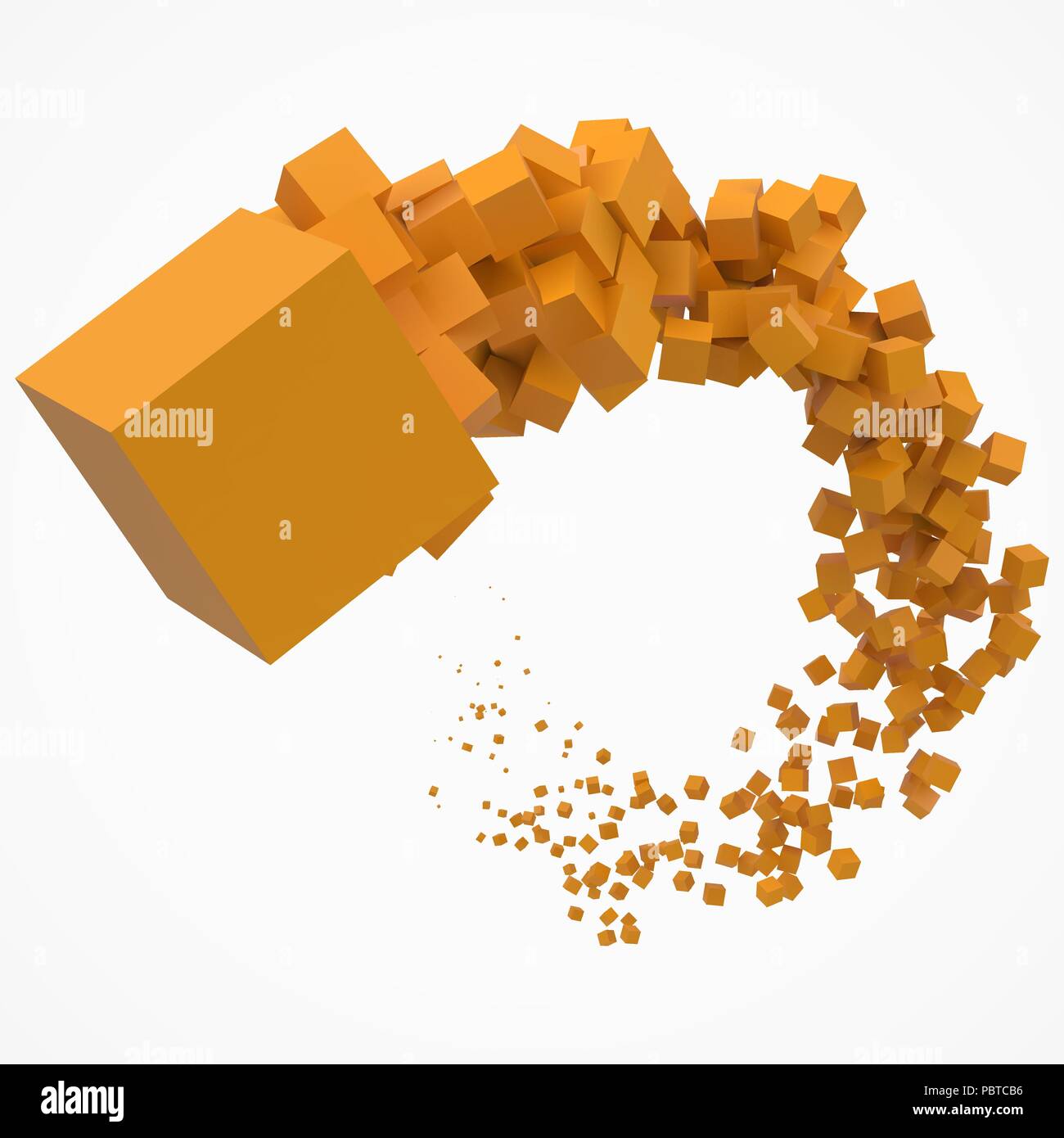 stroke of cubes moving on air. 3d style vector illustration Stock ...