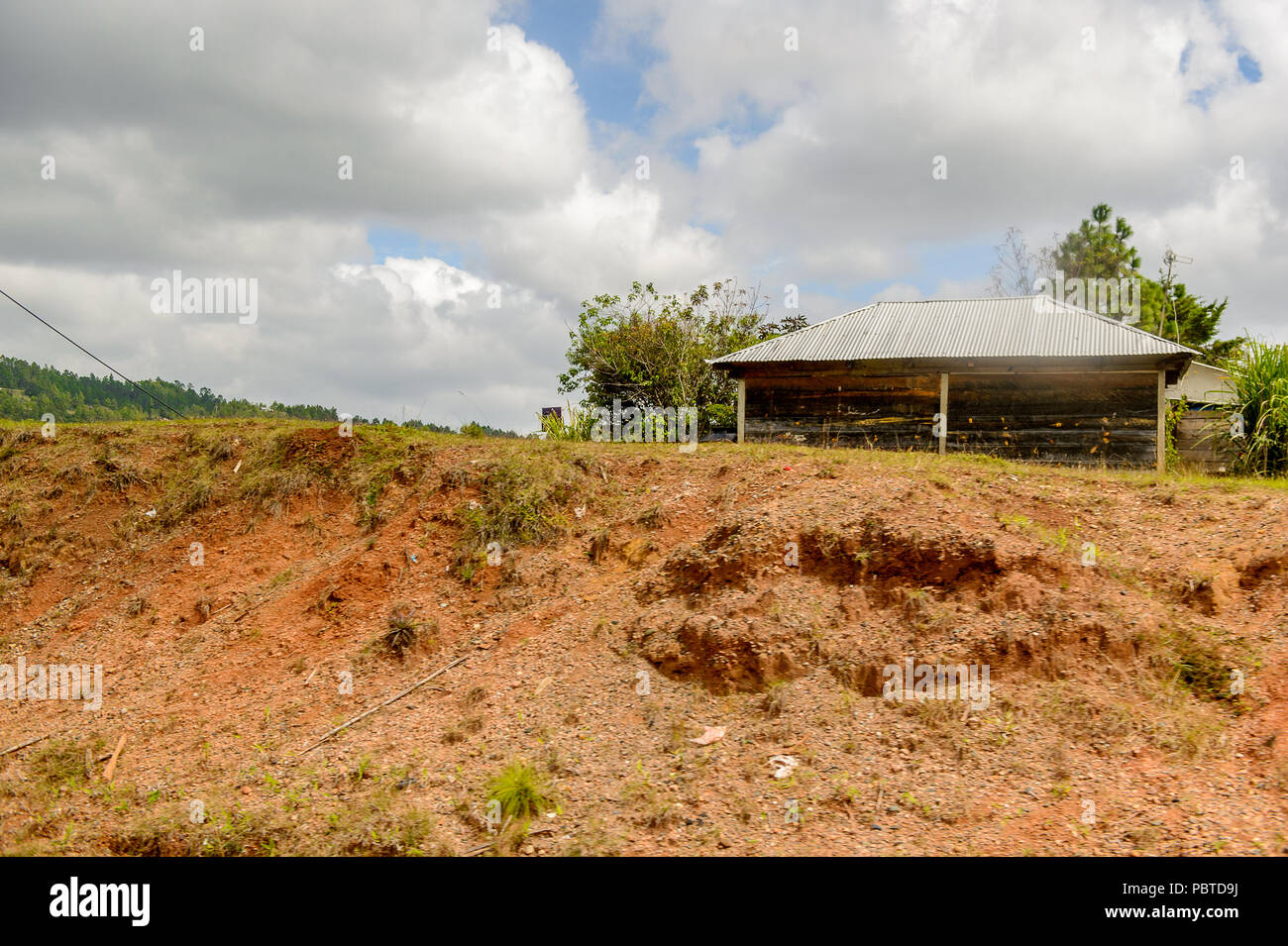 Architrecture and nature of the One of the maya villages in Chiapas ...