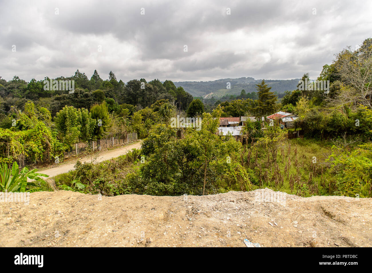 Architrecture and nature of the One of the maya villages in Chiapas ...