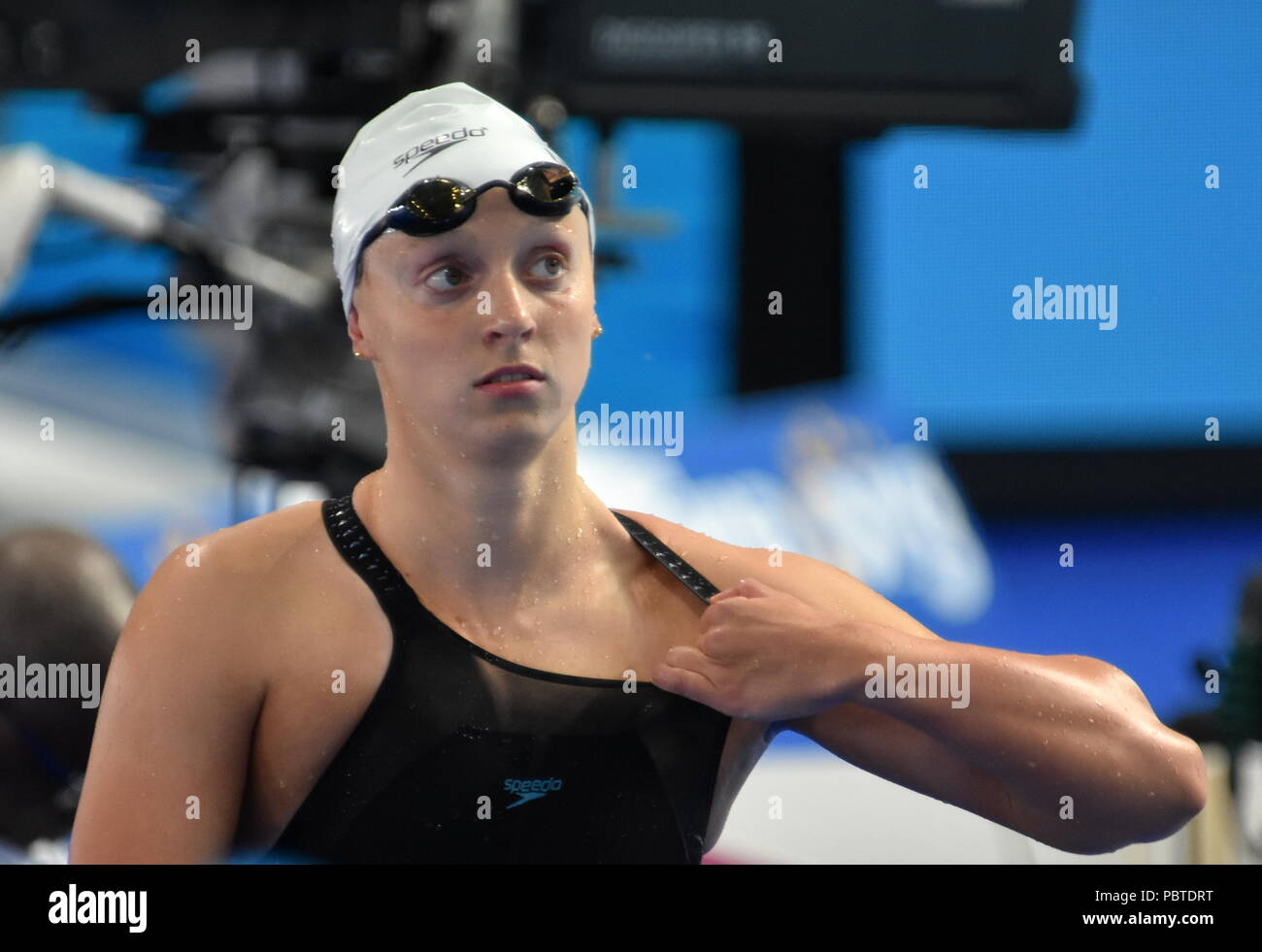 Budapest, Hungary - Jul 25, 2017. Competitive swimmer LEDECKY Katie ...