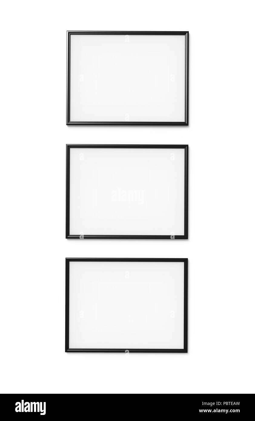 Three black frames wall hi-res stock photography and images - Alamy