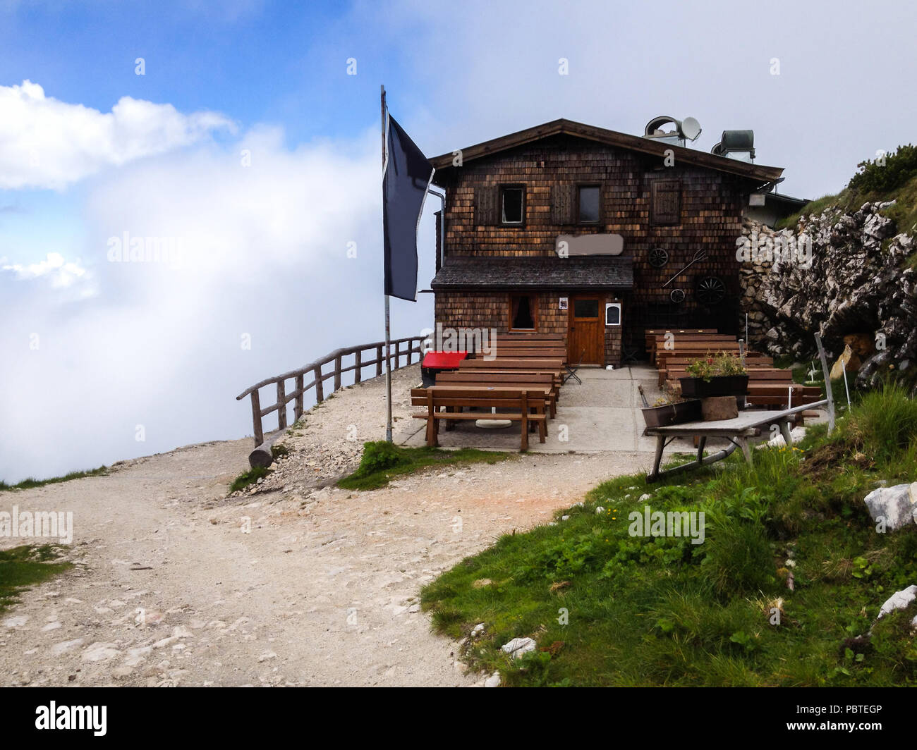 Old traditional rustic chalet cottage on the mountain top welcome ...