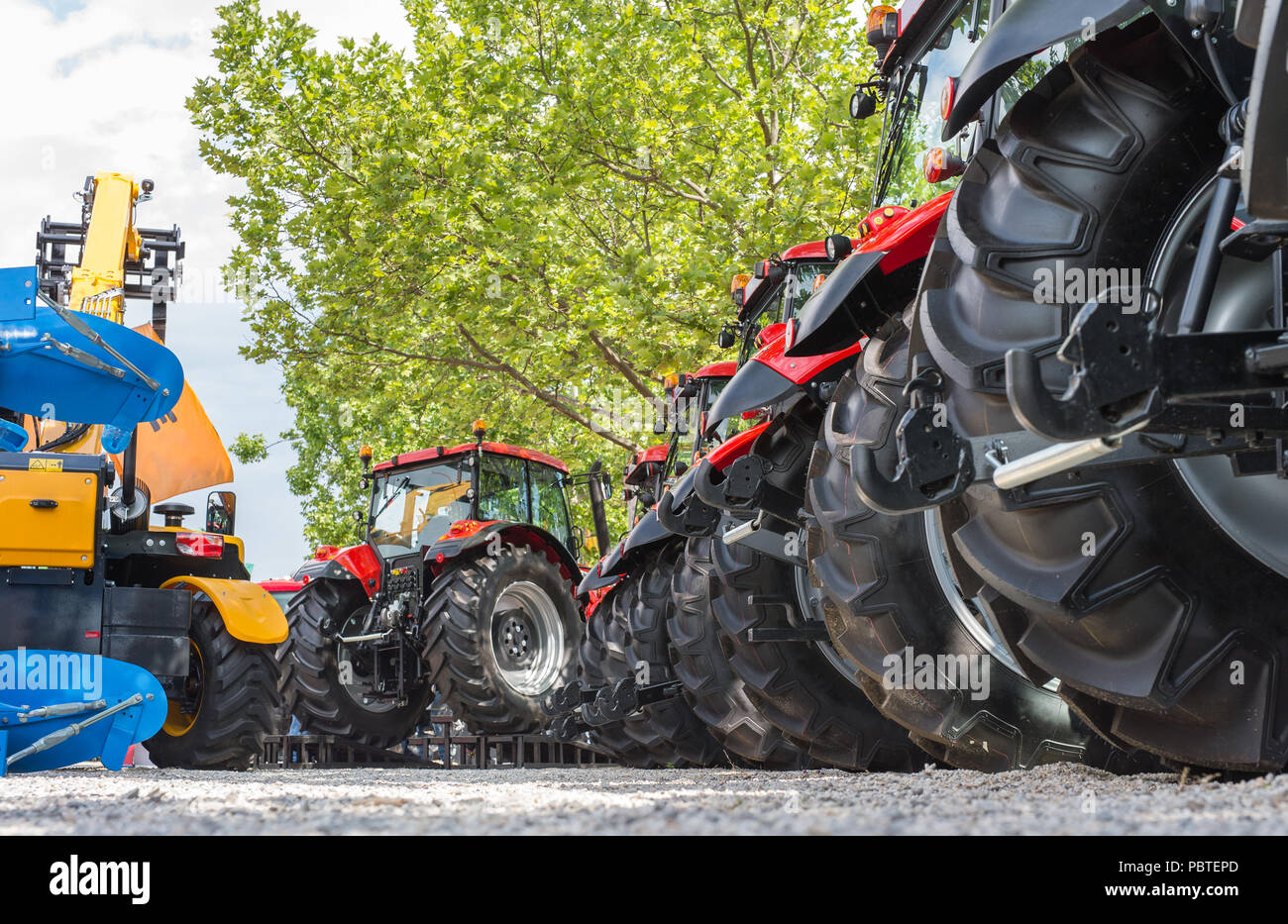 Agricultural machinery in agricultural fair Stock Photo - Alamy