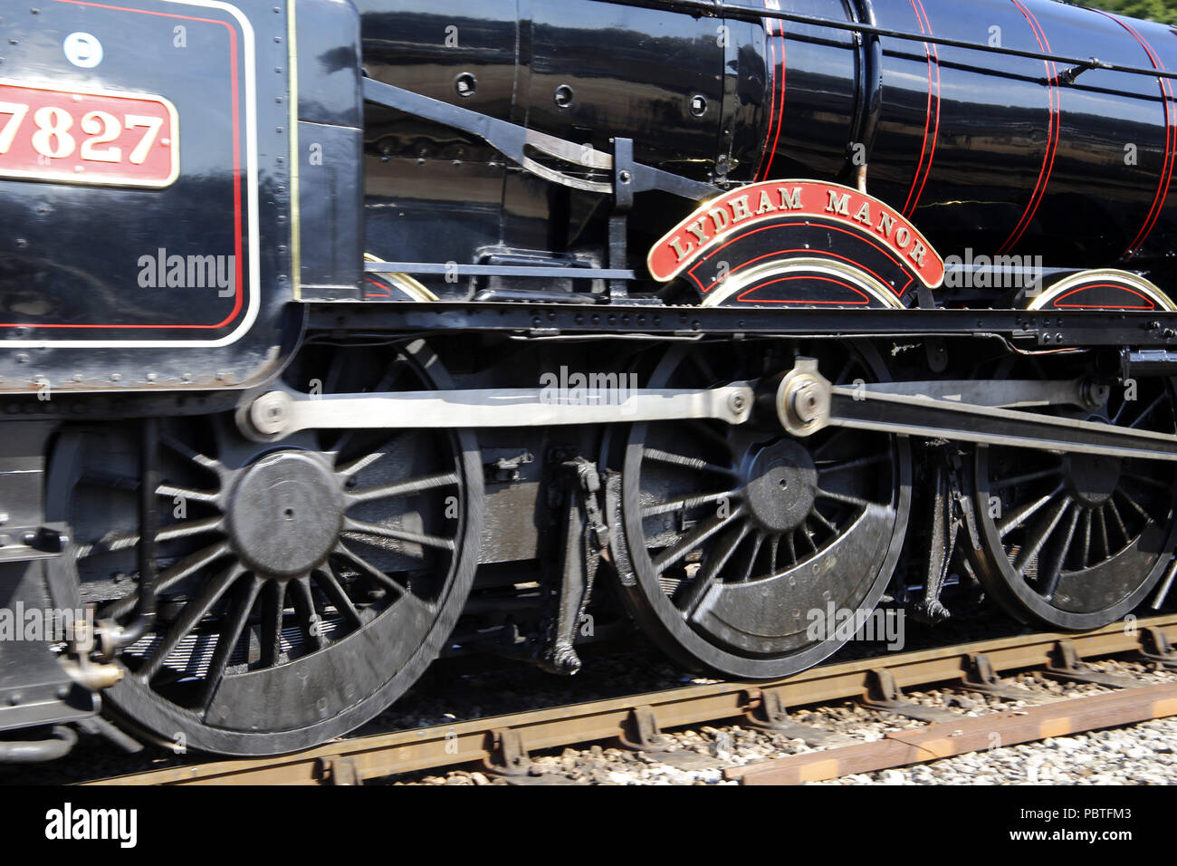 Steam locomotive GWR Manor Class No 7827 Lydham Manor at Kingswear ...