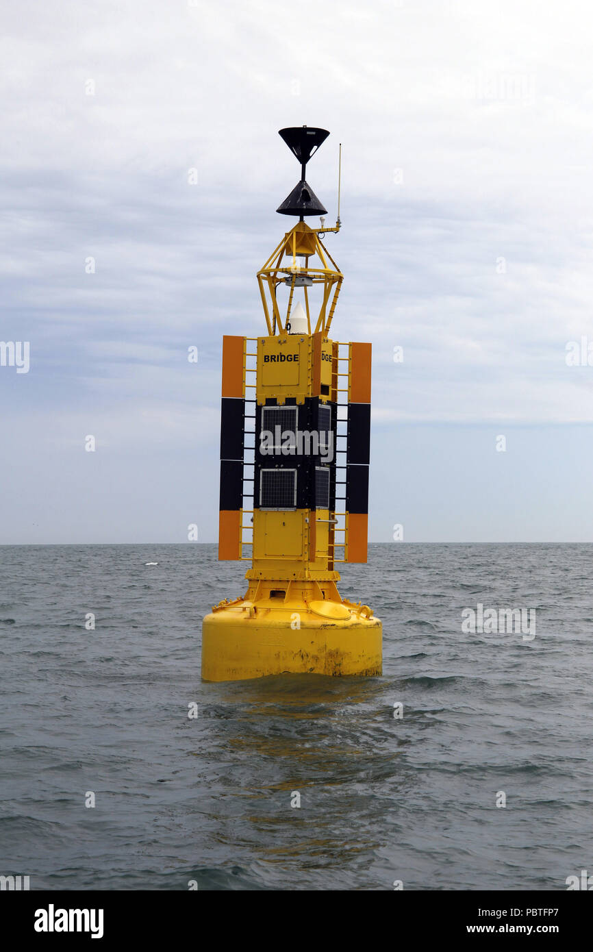 The Bridge West Cardinal off the Needles, Isle of Wight, Solent Stock ...