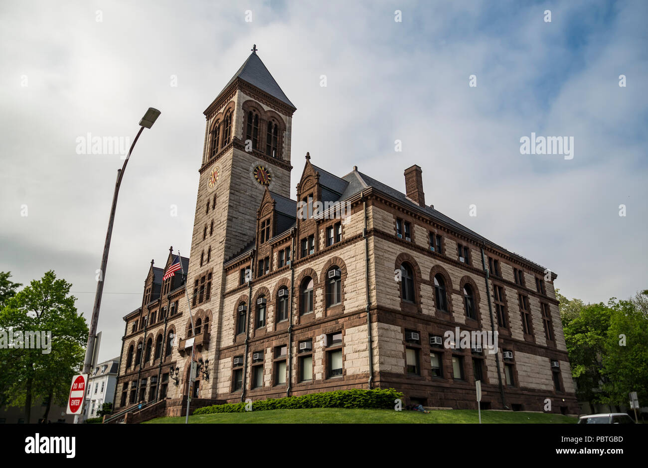 City Hall, at Central Square, in Cambridge, Boston Massachusetts Stock ...