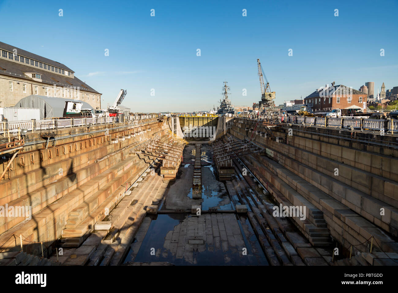 shipyard drydock in Boston Massachussets Stock Photo - Alamy