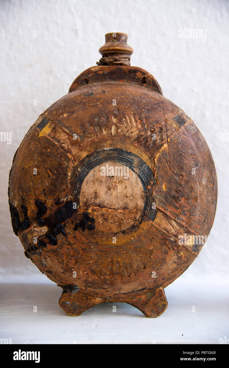 Romanian Traditional Wooden Bottles - Old traditional container for ...