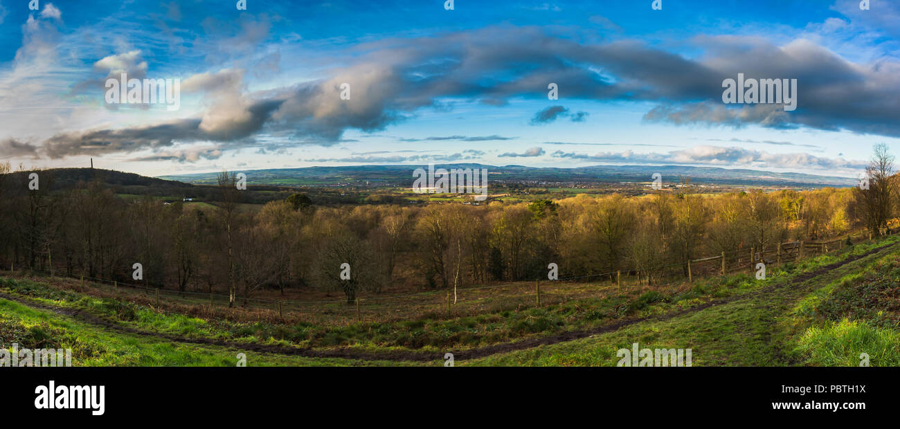 Panorama, wellington, Somerset from the Blackdown hills Stock Photo - Alamy