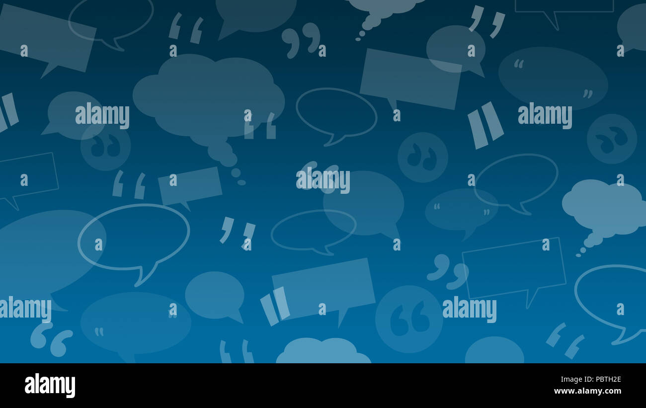 Speech and thought bubbles with quote marks suitable as a background ...
