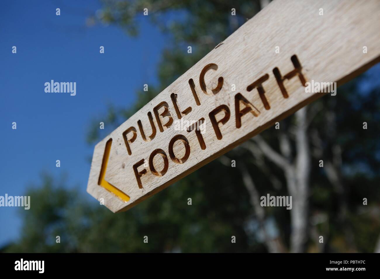New Public Footpath sign on the path around the beautiful Bosham ...