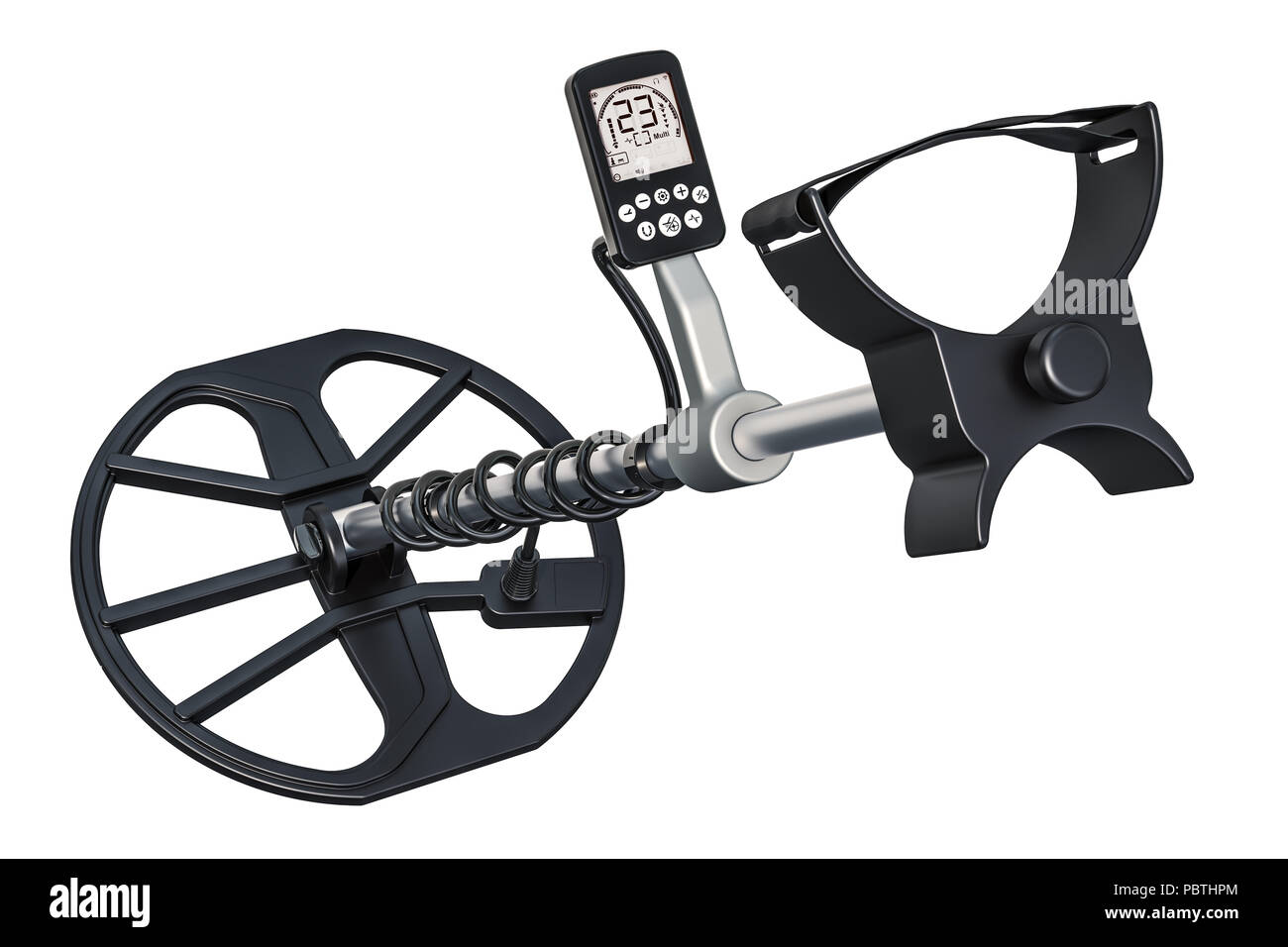 Metal Detector, 3D rendering isolated on white background Stock Photo ...