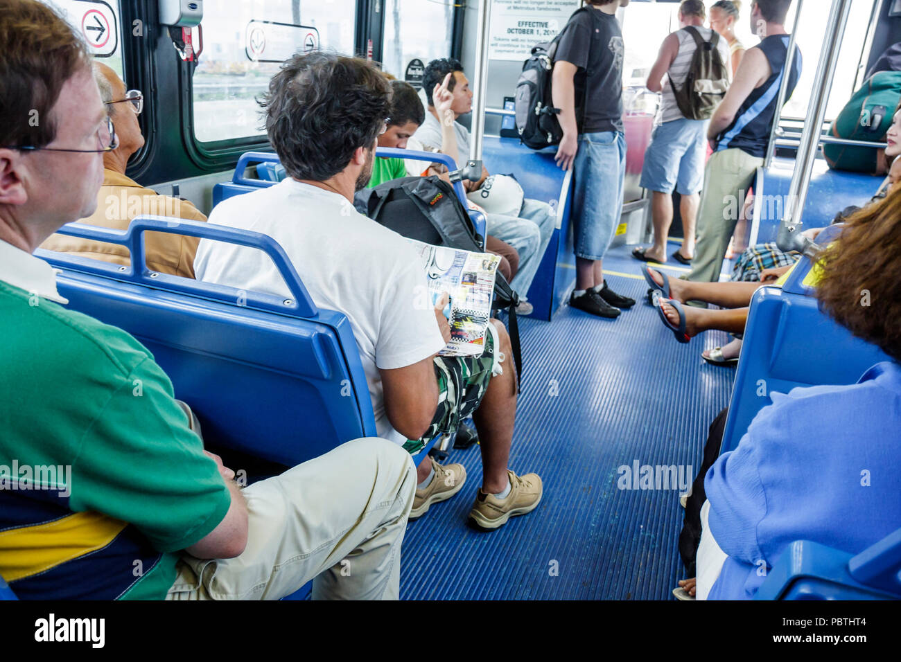 Bus mass transit adult man passenger rider hi-res stock photography and ...