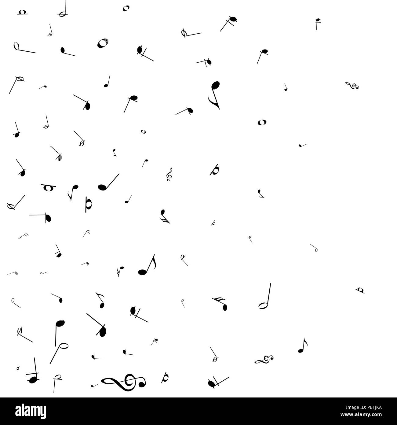 Black music notes Stock Vector Images - Alamy