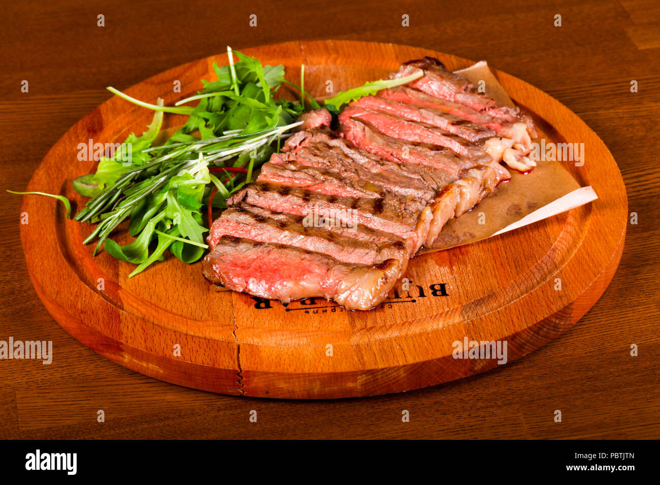 Beef steak with blood Stock Photo - Alamy