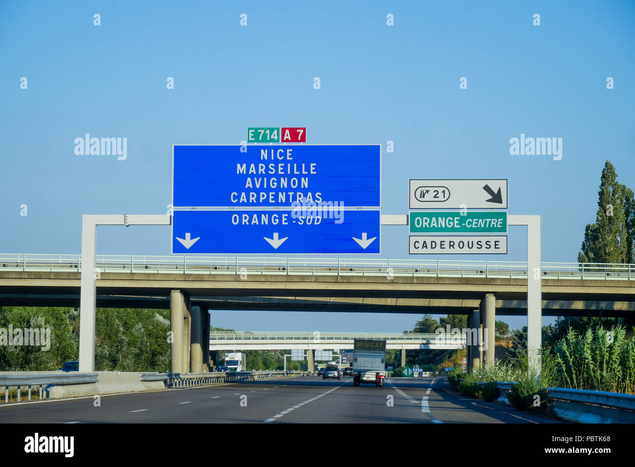 Driving on f A7 Highway, France Stock Photo - Alamy