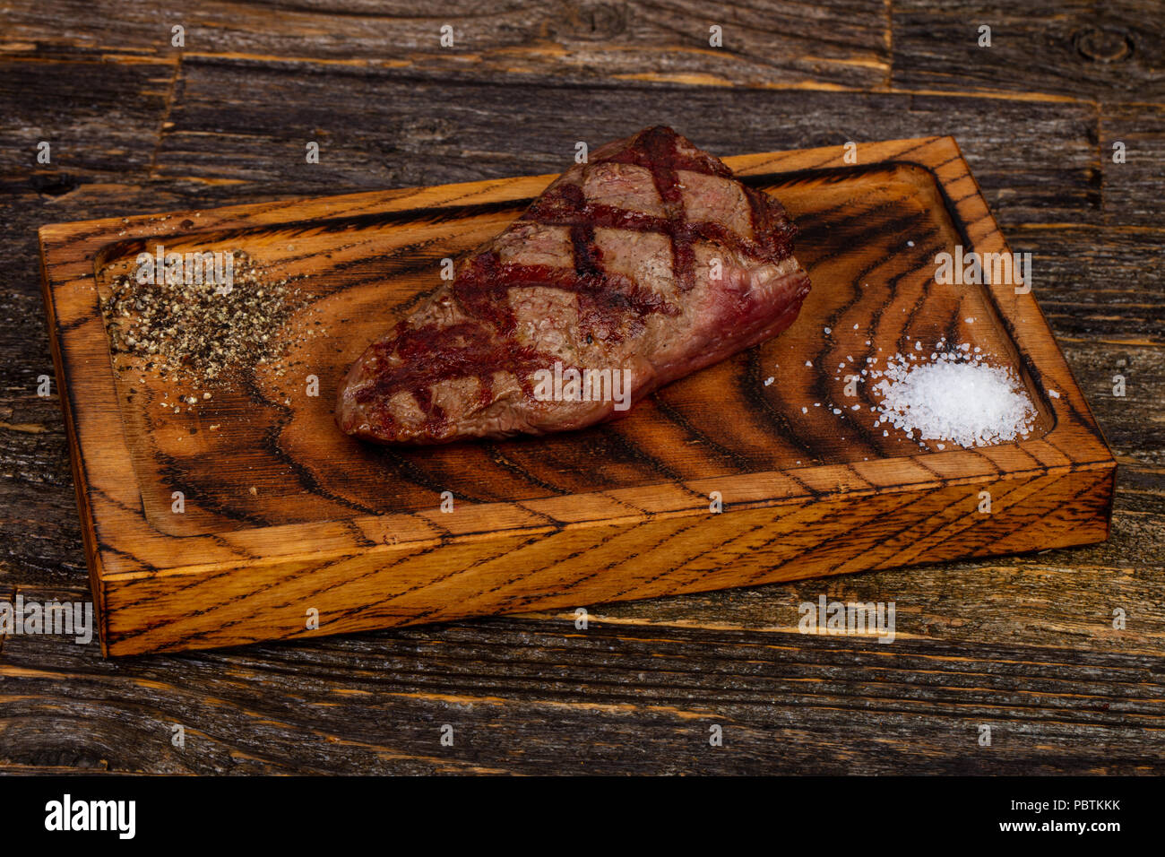 Grilled Beef steak fillet Black Angus Stock Photo - Alamy