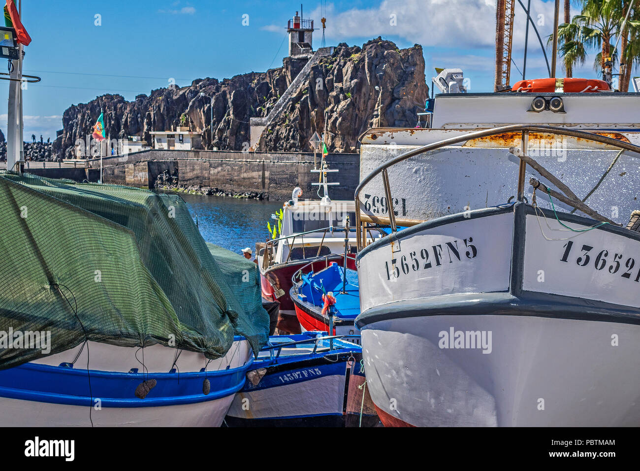 Boats On The Beach, Camara De Lobos Madeira Portugal Stock Photo - Alamy