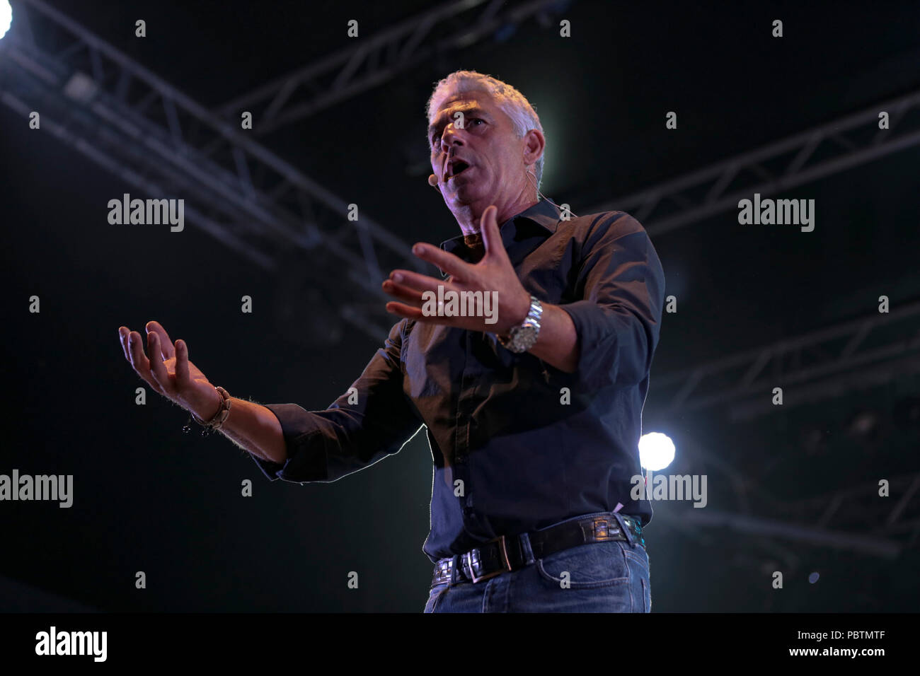 Rome, Italy. 29th July, 2018. The comedian actor Biagio Izzo during ...