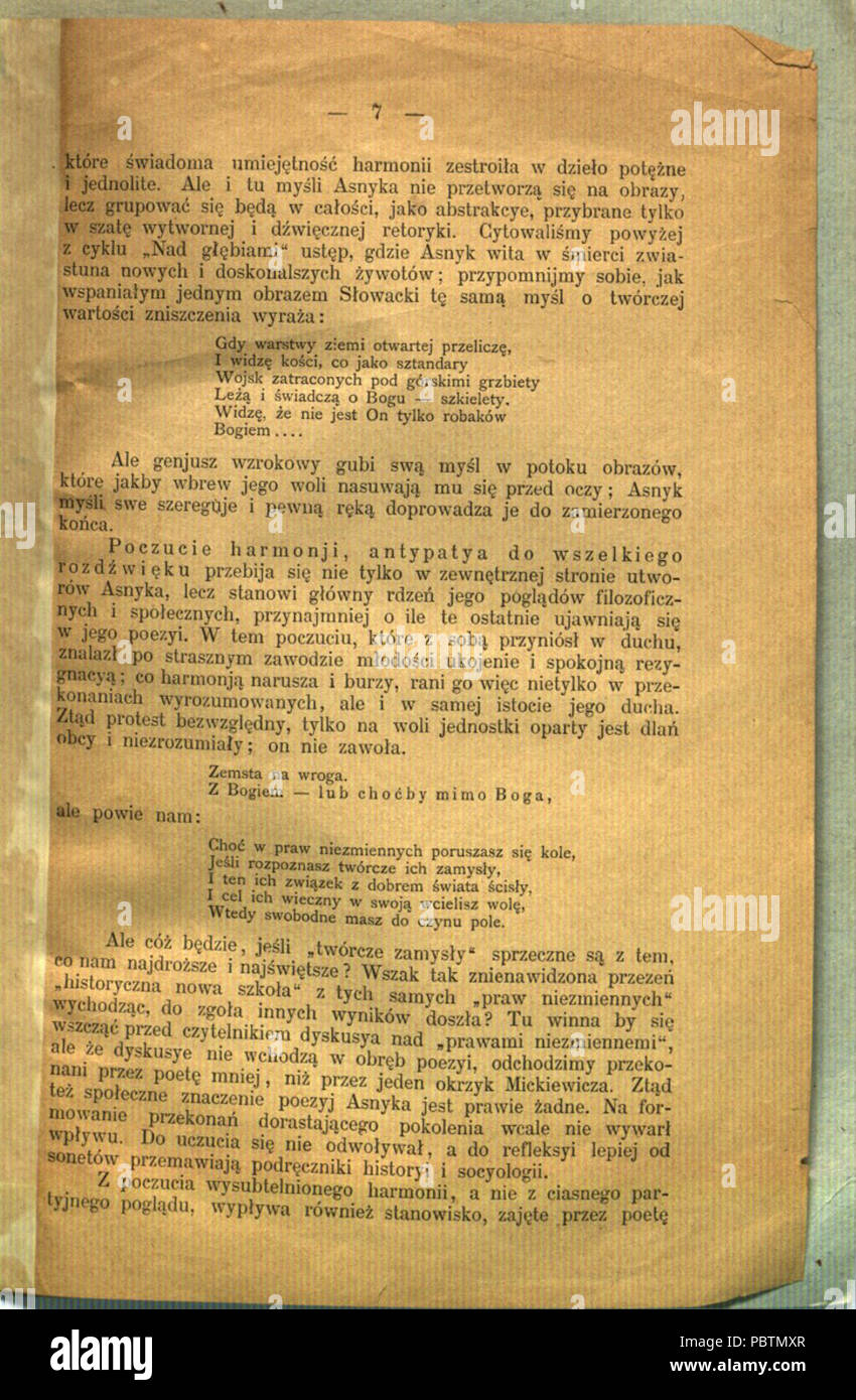 Adam Asnyk (Sten) 09 Stock Photo - Alamy